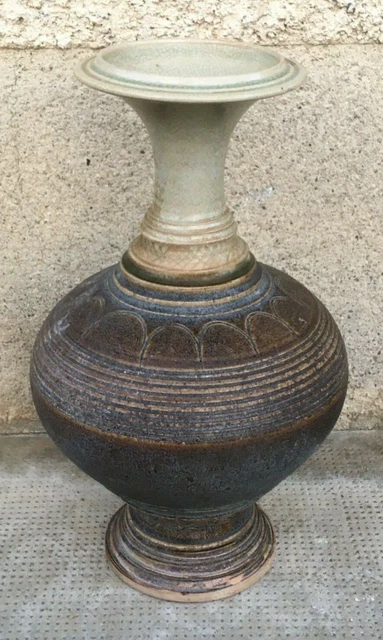 VASE BALUSTRE CERAMIQUE khmer Angkor pottery ? Glazed baluster ? EUR ...