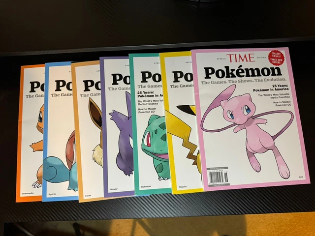 POKEMON TIME MAGAZINE Special Edition 2024 Complete Set Of 7 Mew ...