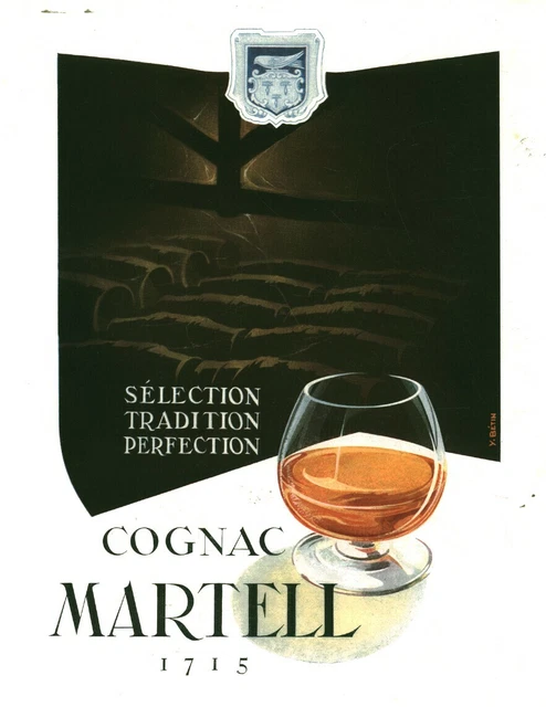 PUBLICITÉ ANCIENNE COGNAC Martell 1952 issue de magazine Yves Bétin EUR ...
