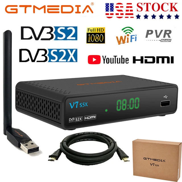 FTA DVB-S2/S2X DIGITAL Satellite Receiver Decoder 1080P HD TV Box PVR ...