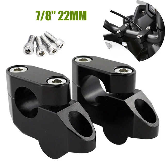 MOTORCYCLE HANDLEBAR CLAMP Riser CNC Handlebar Offset kit for 7/8" bars Mounts £20.68 - PicClick UK