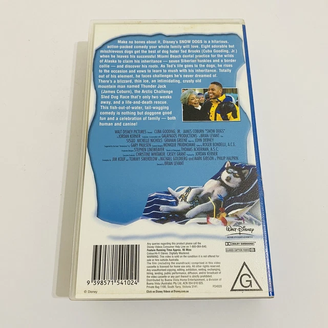 DISNEY FAMILY MOVIE VHS - Snow Dogs (VHS, 2002) Video Tape Kids Movie £ ...