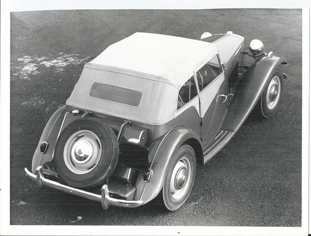 MG TD REAR View Publicity B/W Photograph £8.99 - PicClick UK