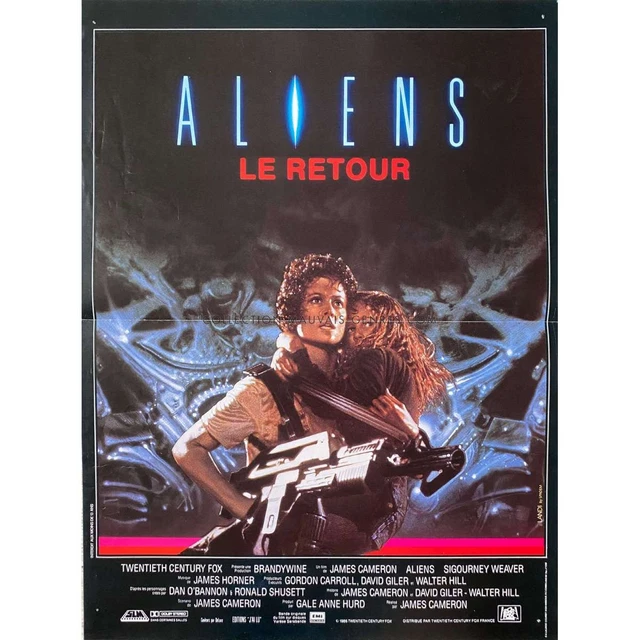 ALIENS AFFICHE DE film 1ère Sortie - 40x54 cm. - 1986 - Sigourney ...