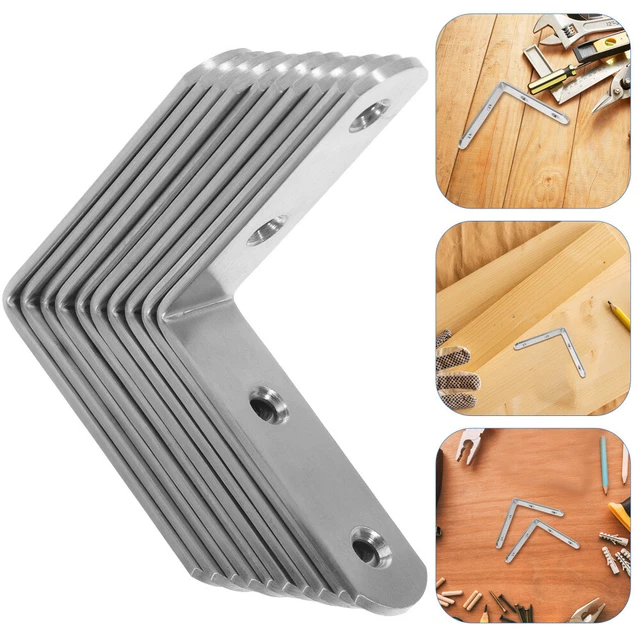 10 PZ STAFFE angolari staffe angolari in acciaio inox per mobili sicuri ...