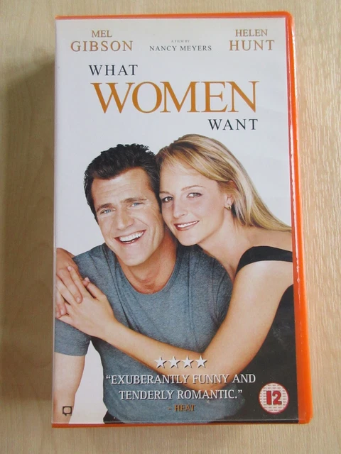 WHAT WOMEN WANT VHS Video Cassette - Vintage Rom Com Mel Gibson Helen ...