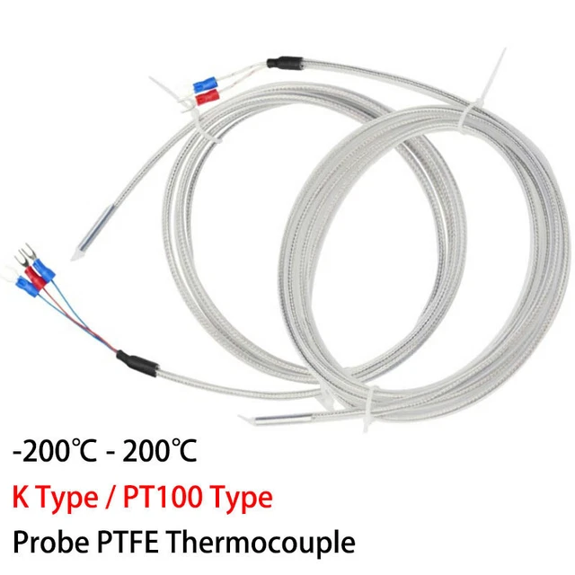 K / PT100 Type Temperature Sensor Probe Thermocouple Waterproof ...