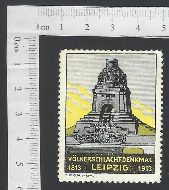 GERMANY 1913 VOLKERSCHLACHTDENKMAL Leipzig poster stamp $3.00 - PicClick
