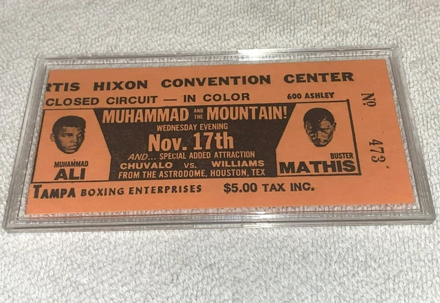 MUHAMMAD ALI VS Buster Mathis 1971 Boxing Ticket Stub Pass Heavyweight ...