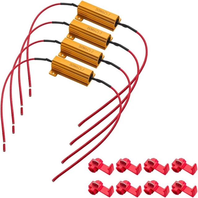 4PCS 50W LOAD Resistors 6ohm Fast Car Assessories Parts Hyper Flash For ...