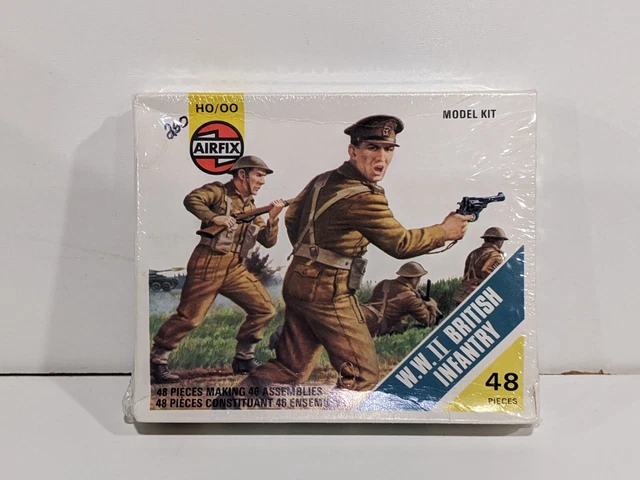 AIRFIX 1/72 HO/OO WWII British Infantry 1703 S3 SCELLÉ 1975 Boîte B EUR ...