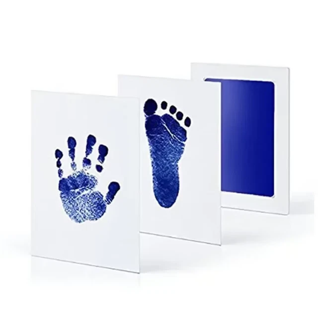 BABY DIY HAND Footprint Ink Pad Kit Wash Free Safe Ink Newborn ...