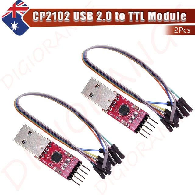 2PCS CP2102 USB 2.0 to TTL UART 5PIN Serial Converter Module with Jumper Wires $9.49 - PicClick AU