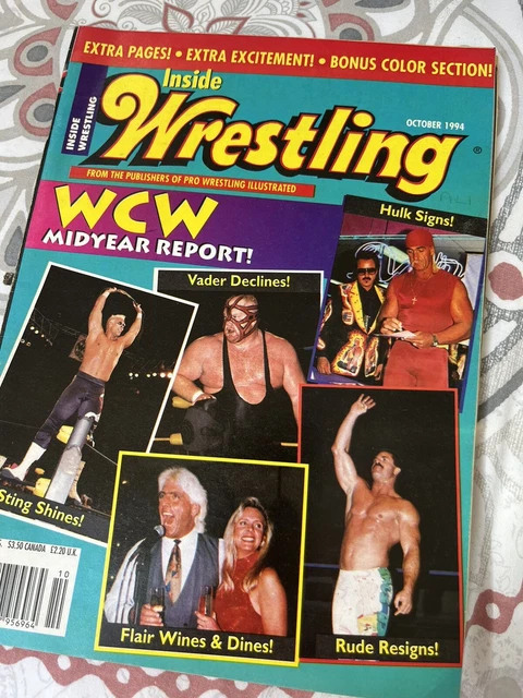 INSIDE WRESTLING MAGAZINE October 1994 WWF WCW Sting Ric Flair £5.00 ...