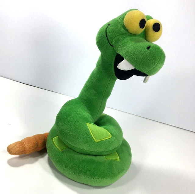 DISNEY PIXAR PLUSH KAA SNAKE The JUNGLE BOOK 9" Green Doll Toy Cute ...