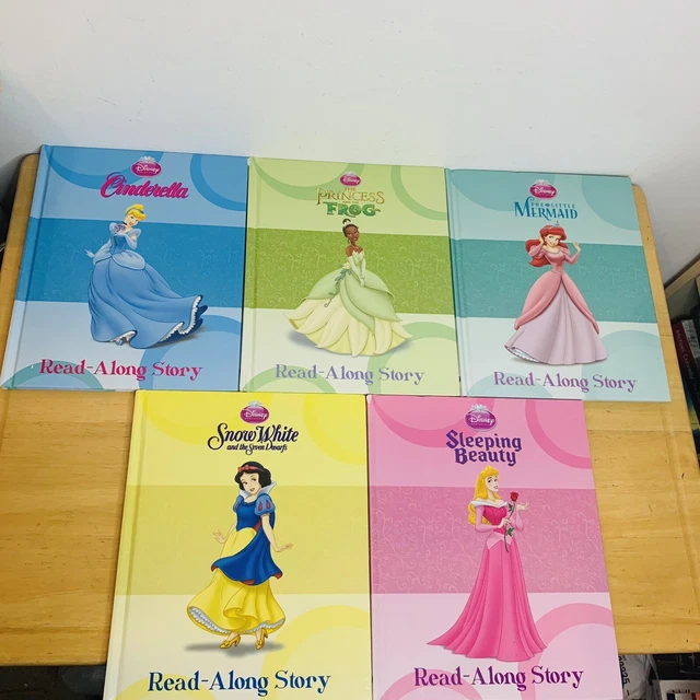 DISNEY PRINCESS BOOK Bundle x 5 Read Along Story Lot, Little Mermaid ...