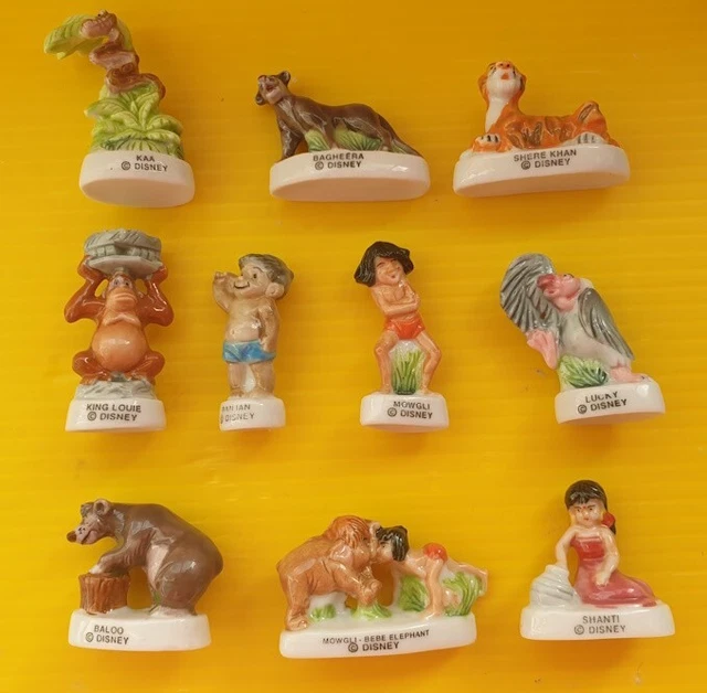 FÈVE SÉRIE COMPLÈTE de 10 fèves - Disney 2004 - Le livre de la jungle ...