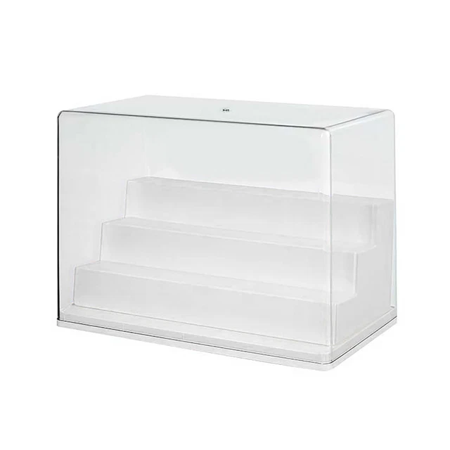 (WHITE)DISPLAY RISER SHELF Stable Base Figurine Riser Display Shelf £58 ...