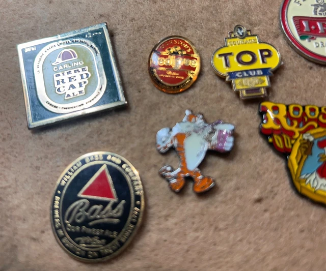 BEER PIN BADGES - Bass, Ruddles, Roosters and More £17.75 - PicClick UK