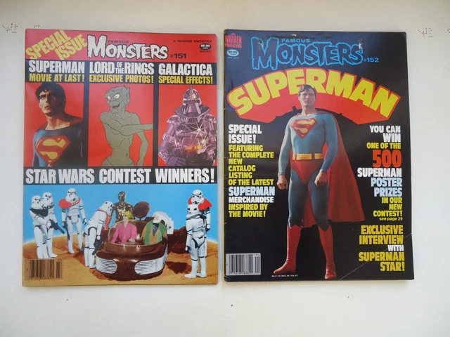 FAMOUS MONSTERS/SPECIAL SUPERMAN/ F13J/2 magazines américains EUR 24,99 ...
