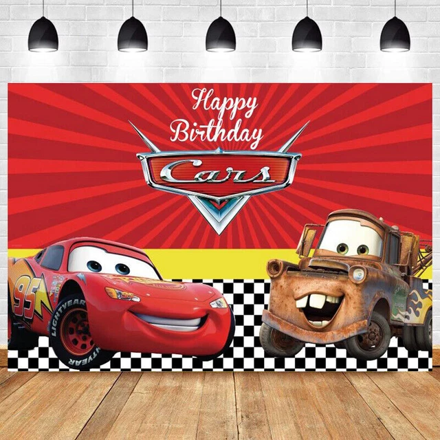 CARS BACKDROP BOYS Happy Birthday Party Photo Background Decoration ...