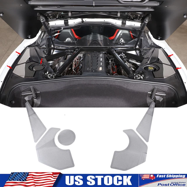ENGINE BAY INNER Side Panel Gloss Stainless Overlay Plate Fits Corvette ...
