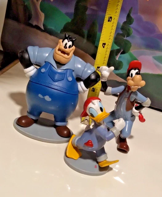 DISNEY GOOFY PETE DONALD Gas Station Garage Mechanic PVC Figure Cake ...