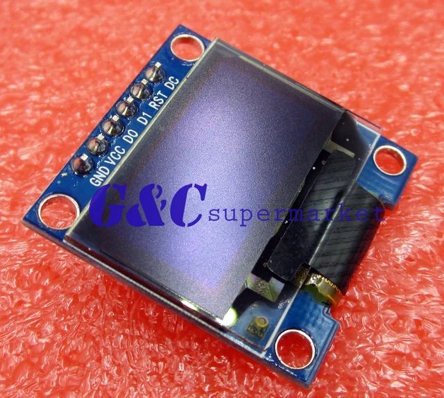 BLUE 0.96& SPI SSD1306 128X64 OLED LCD Display Module Arduino/STM32/AVR ...