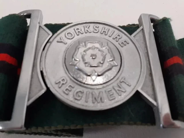 BRITISH ARMY STABLE Belt - The Yorkshire Regiment - Green, Black And ...