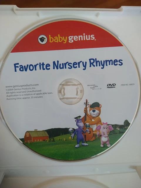 BABY GENIUS - Favorite Nursery Rhymes (DVD, 2004 FS) Music Video Disc Only $6.99 - PicClick CA