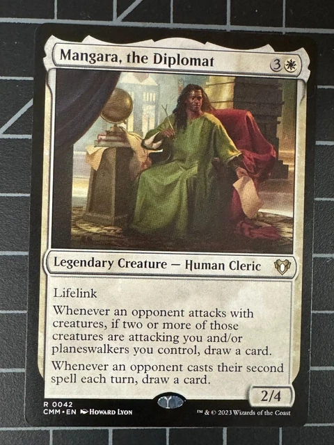 MANGARA, THE DIPLOMAT Commander Masters 0042 MTG comme neuf + jamais ...
