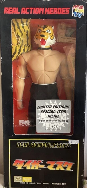 FIGURINE ARTICULÉE REAL Action Heroes Tiger Mask Medicom Toy 1995 neuve ...