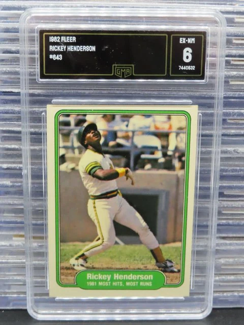 1982 FLEER RICKEY Henderson #643 GMA 6 EX-NM Hall of Fame HOF Oakland ...