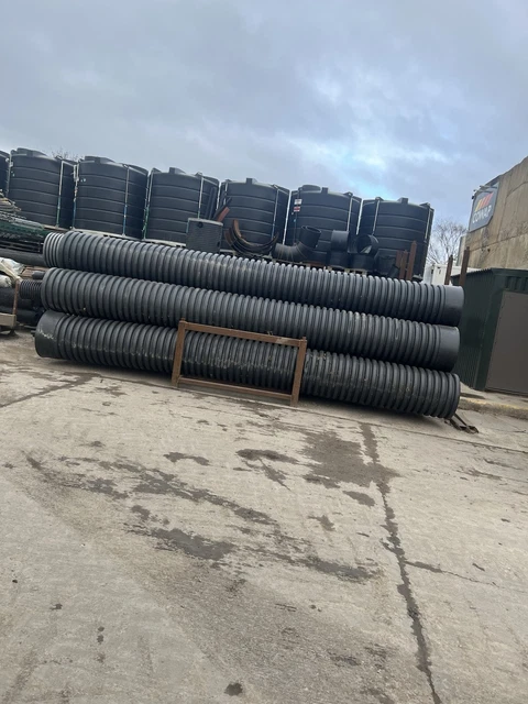 TWIN WALL DRAINAGE pipe 600mm x 6m £363.72 - PicClick UK