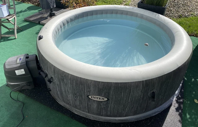 WHIRLPOOL INTEX PURE SPA Bubble GreyWood XXL Deluxe (28442) Massage ...