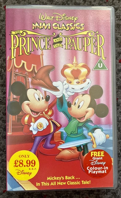 VINTAGE RARE WALT Disney VHS - Mini Classics - The Prince And The ...