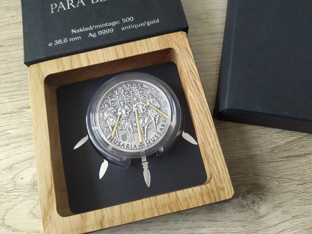 HUSSARS / HUSARIA Antique Gold 1oz SILVER + RING - Number: 127/500 EUR ...