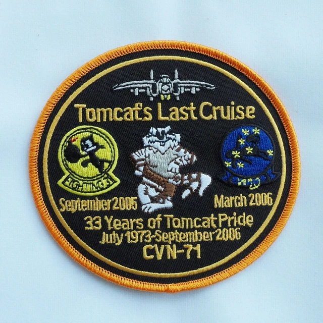 US NAVY USS CVN-71 VF-154 Tomcat's Last Cruise Patch Jacket Patch 4.0 ...