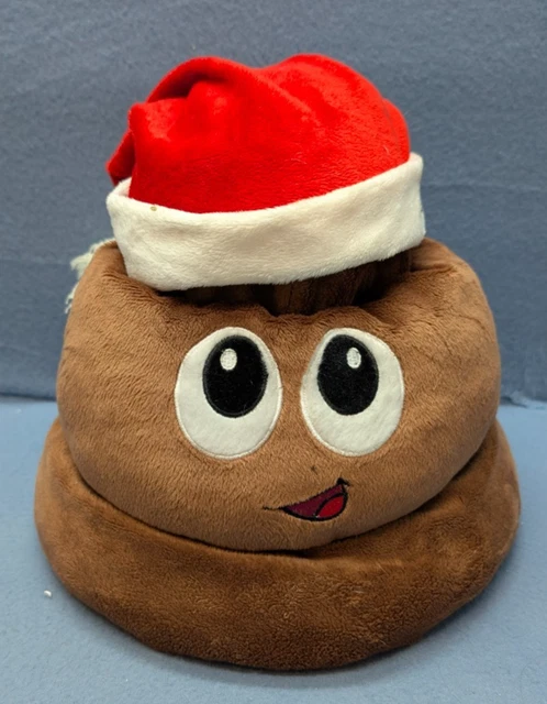 SANTA EMOJI POOP Swirl Plush Emoticon Emoji Hat, Christmas Edition X ...