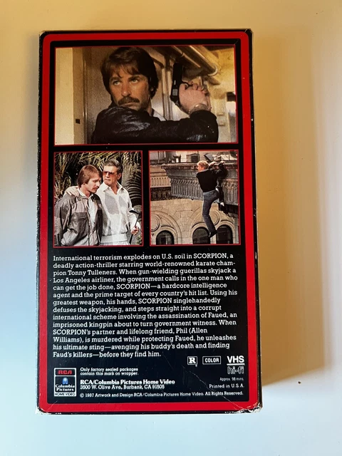 SCORPION VHS - Rare - 80s Action - Rated R - Full Flaps $45.00 ...
