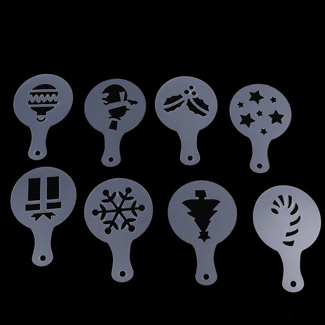 32 PCS COFFEE Template Accessories Cake Stencil Stencils for ...