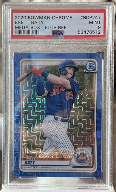 2020 BOWMAN CHROME Brett Baty #BCP247 Mega Box réfracteur bleu 139/150 - NY METS EUR 63,56 ...