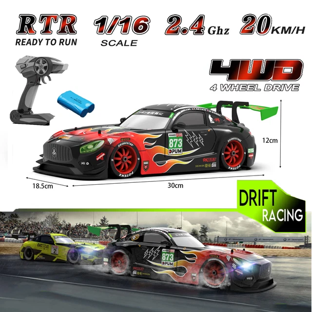1/16 RC DRIFT Car Remote Control Race Car Car 2.4GHz 4WD Kids Gift ...