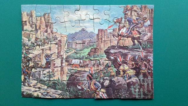 1950S &MIGHTY MIDGET& JIGSAW PUZZLE NO. 21 "THE AMBUSH" COMPLETE ...