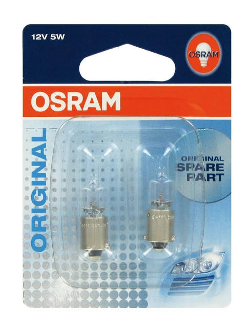 OSRAM PAIRE AMPOULE Voiture 12V Miniwatt - 5W - BA9S - 2 X Osram EUR 15 ...