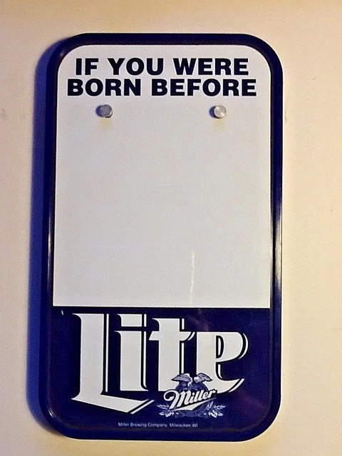 VINTAGE MILLER LITE “If You Were Born Before” Plan-A-Month Wall ...