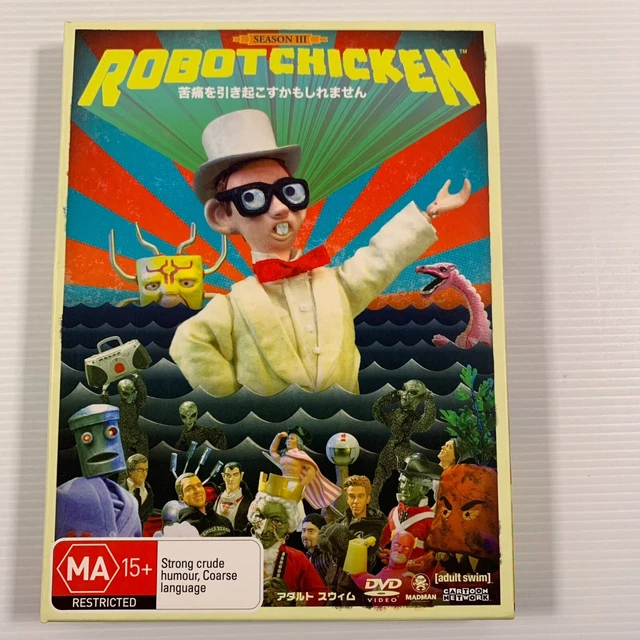 ROBOT CHICKEN : Season 3 20 Episodes (DVD, 2008 2 disc box set) Region ...