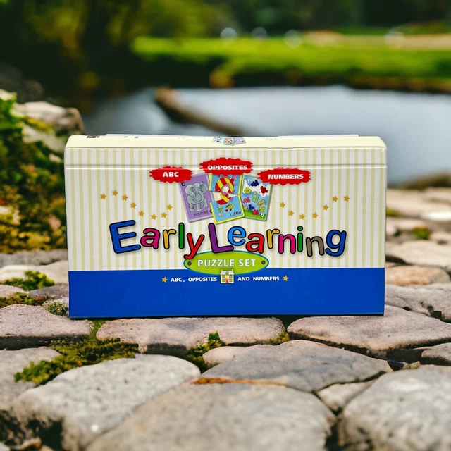 EARLY LEARNING FLASH Cards Puzzle Set ABC Opposites Numbers Home School ...