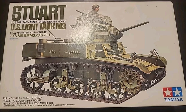 TAMIYA 1/35 STUART US Light Tank M3 No42 Kit MM142 £0.99 - PicClick UK