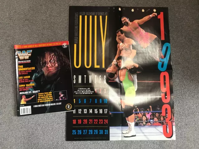 WWF WWE MAGAZINE JULY 1993 The Undertaker + Catalog + poster £9.99 ...